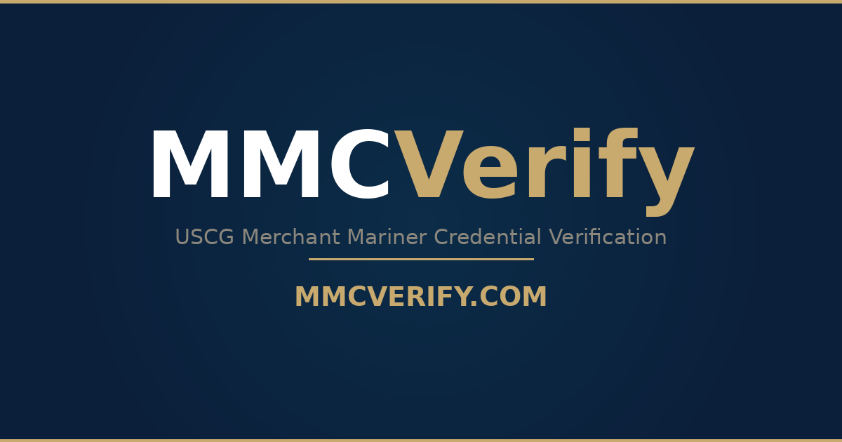 MMCVerify — Merchant Mariner Credential Verification